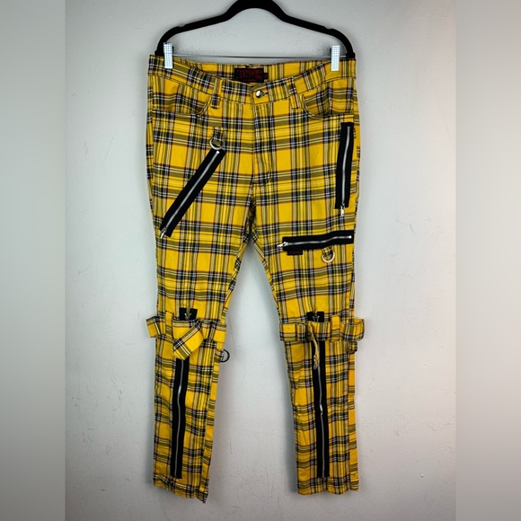 Tripp nyc | Pants | Rare Tripp Nyc Skinny Bondage Green Plaid Yellow ...